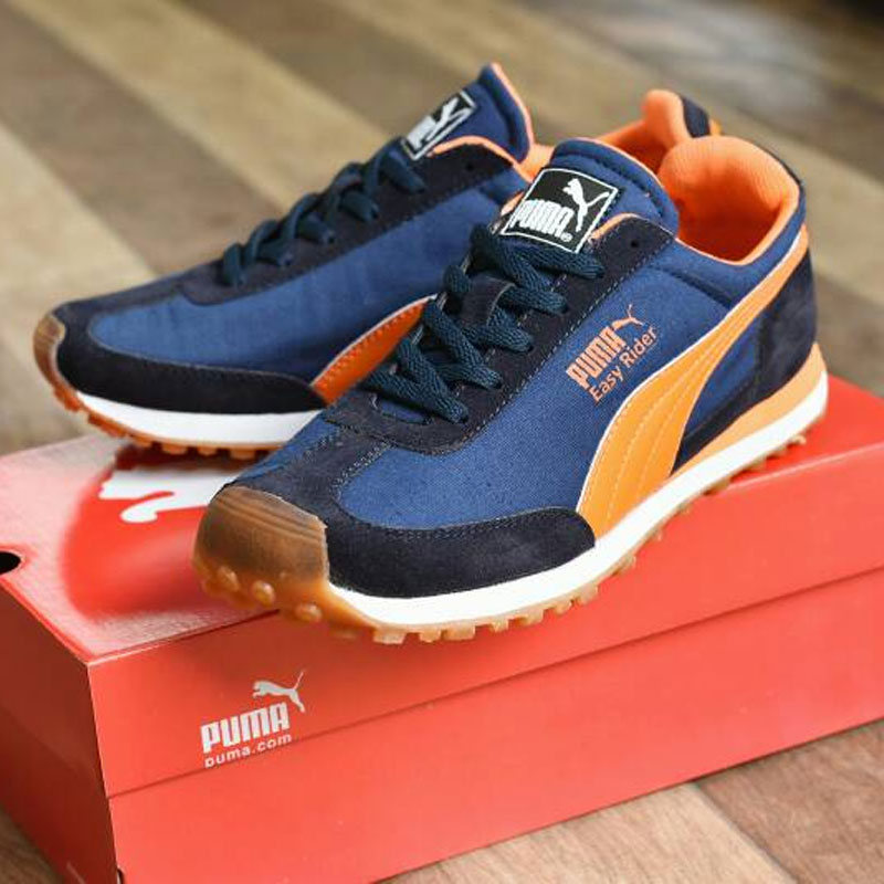 Puma Easy Rider Navy Orange GOGS | Omsepatu.com