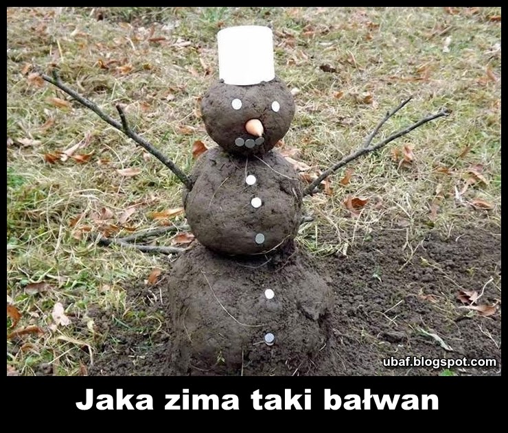 Jaka zima taki bałwan ~ Śmieszne Obrazki i Gify