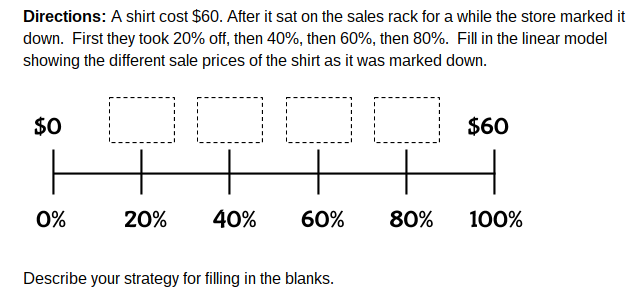 My Journey So Far...: Percents on a Linear Model