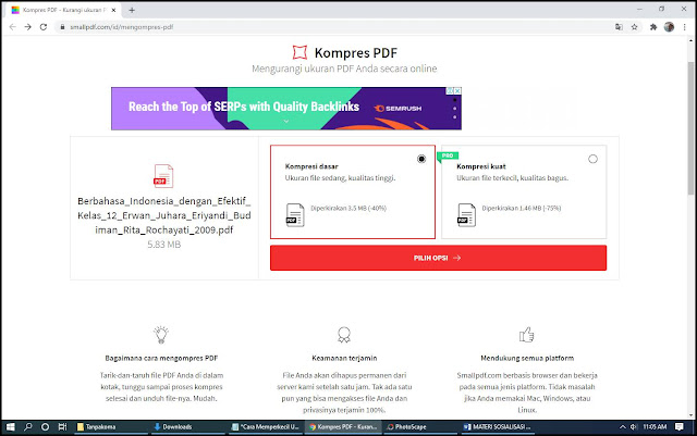 Cara Memperkecil (Mengkompres) Ukuran File PDF - Tanpakoma