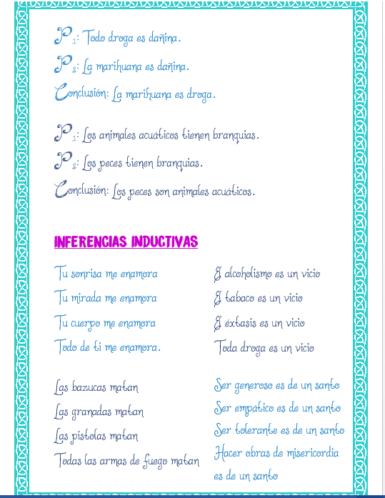 Escribiendo mundos: Elaborando inferencias Deductivas, Inductivas e ...