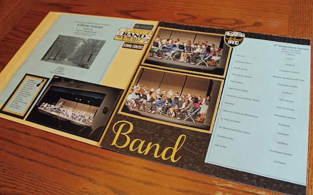 Adventure Scrapbooks: School Band Concert Layouts