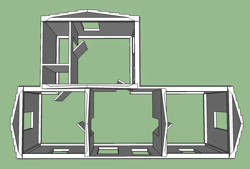 Nirvana Valley Model Railroad: Frisco Section House, 3d Printed in HO Scale
