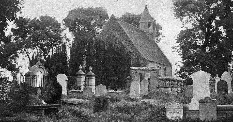 Tour Scotland: Old Photograph Old Wardlaw Church Kirkhill Scotland