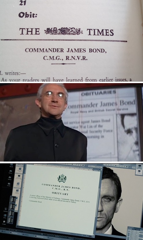 JAMES BOND MEMES: The obituaries of Commander James Bond