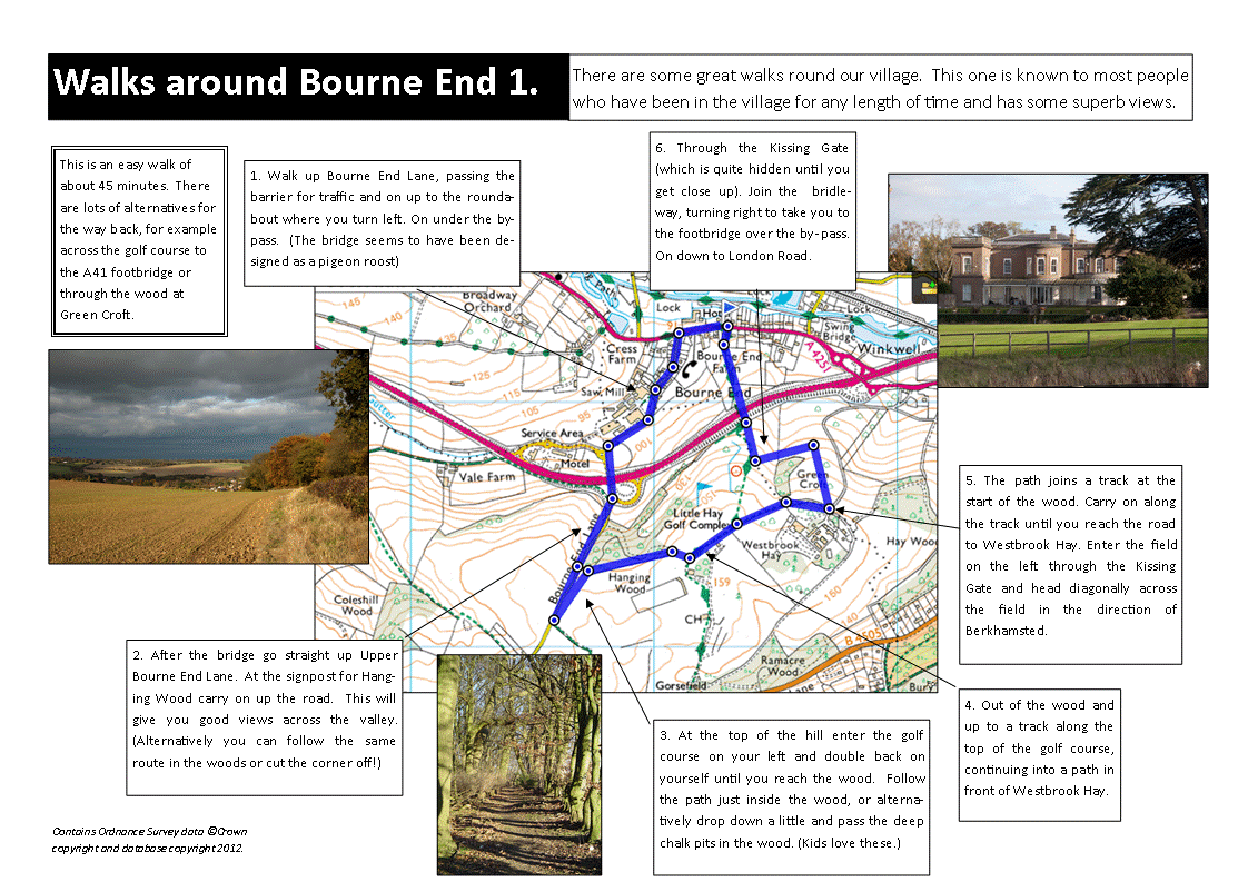 A selection of walks around the village