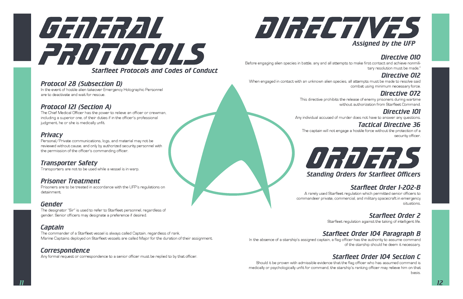 StarTrek Continuum BLOGRPG: StarFleet Command: General Orders and ...