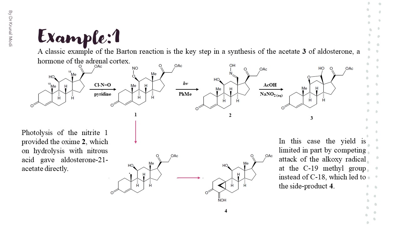Named Organic Chemical Reaction-Lecture-3 (Barton reaction or Barton ...