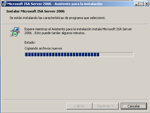 Mundo de Redes: Instalación de ISA Server en Windows Server 2003
