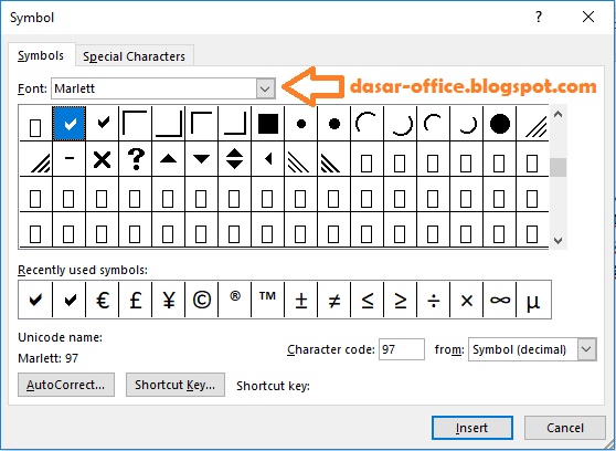 Cara Membuat Tanda Centang di Word 2016 - Dasar Office | Belajar ...
