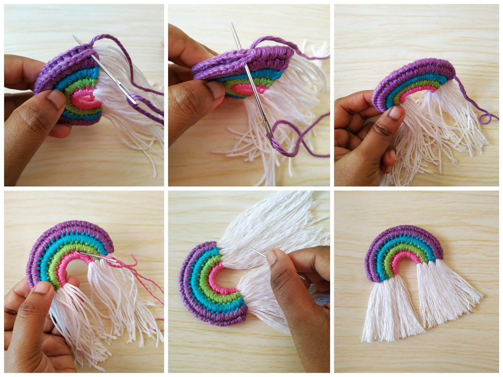Macrame inspired crochet rainbow! - A little love everyday!
