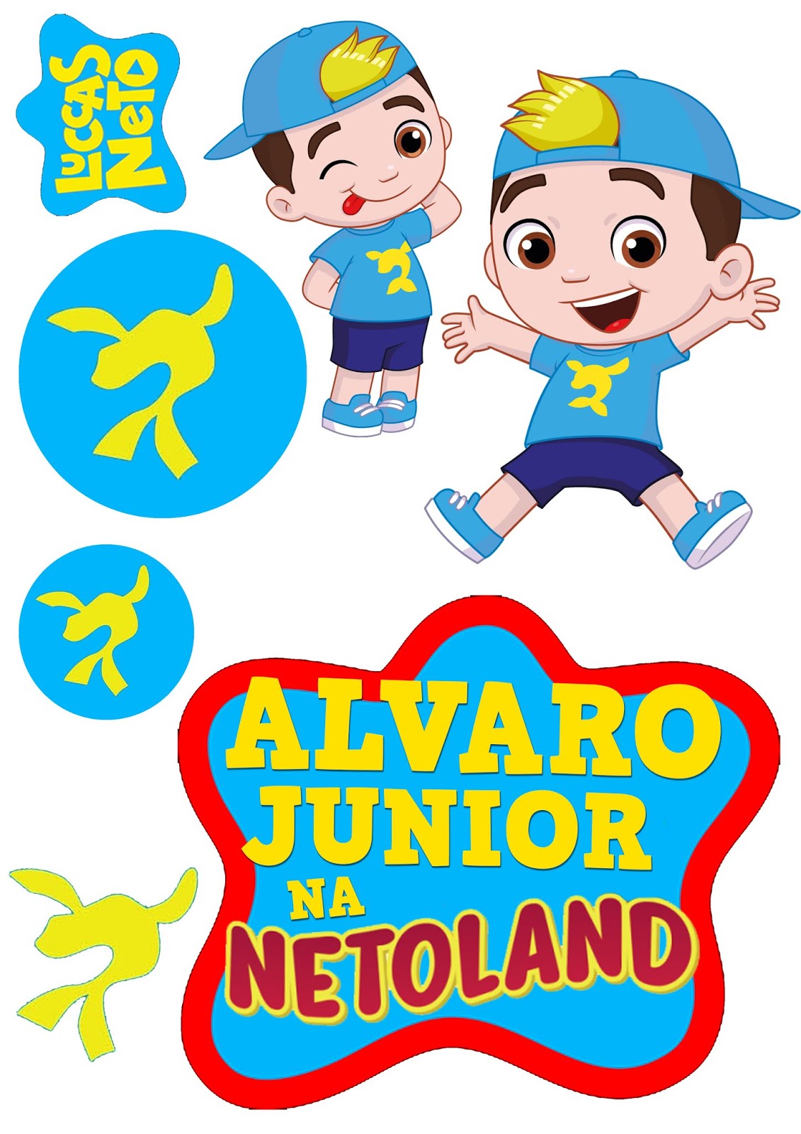 Clube Personalize: Topper de bolo Luccas Neto - Netoland