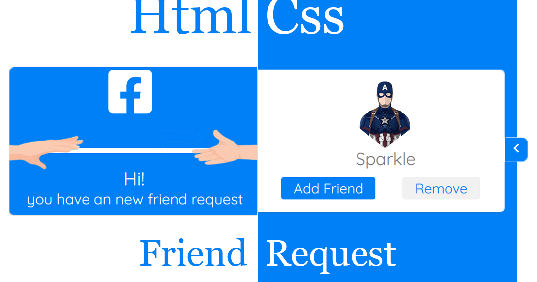 FB friend request page using Html & Css