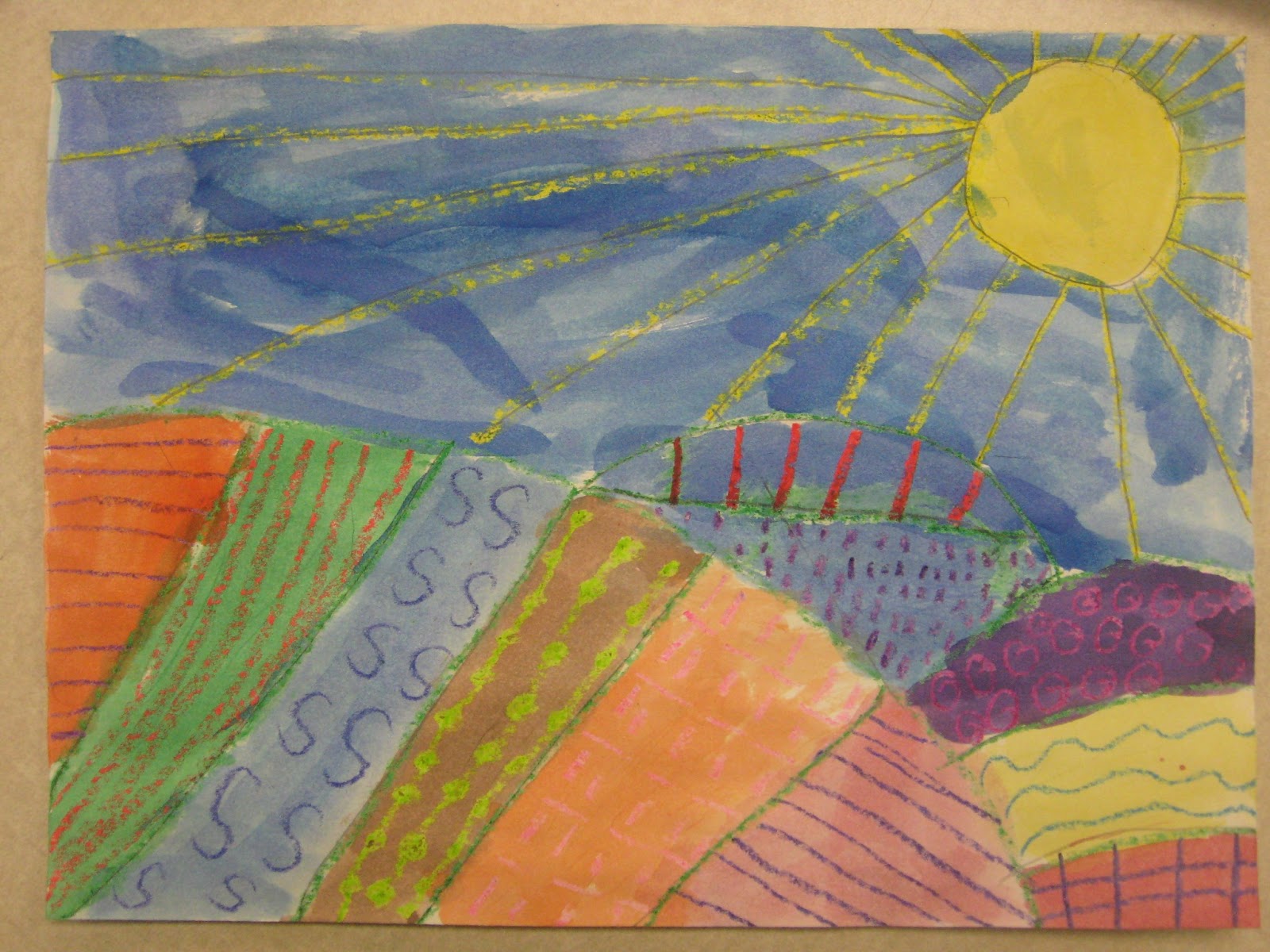Miss Young's Art Room: 3rd Grade Patterned Landscapes
