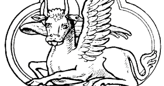 Saint Luke Respresented at a Winged Ox | Color The Bible