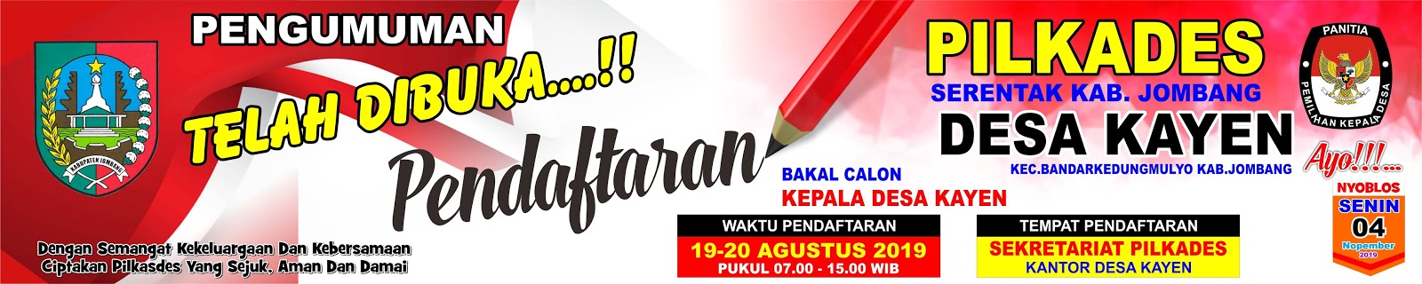 Contoh Spanduk Pilkades - Wulan Tugas