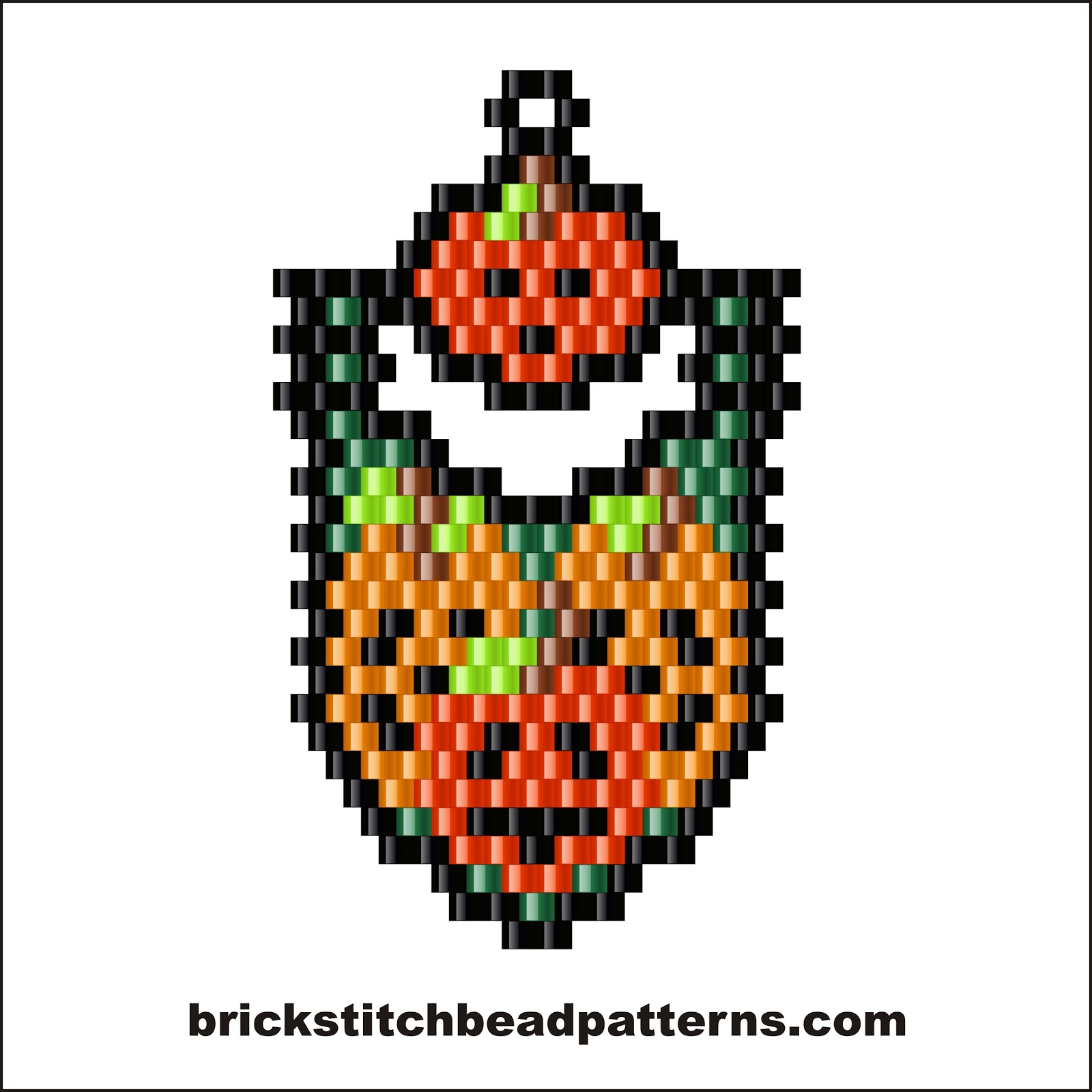 Brick Stitch Bead Patterns Journal: Pumpkin Patch Halloween Free Brick ...