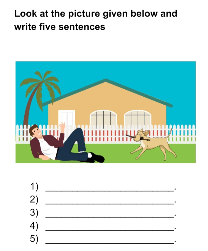 Picture reading worksheet for students