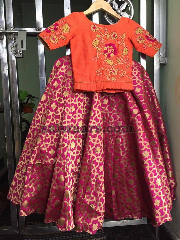 Jute Silk Crop Top - Indian Dresses