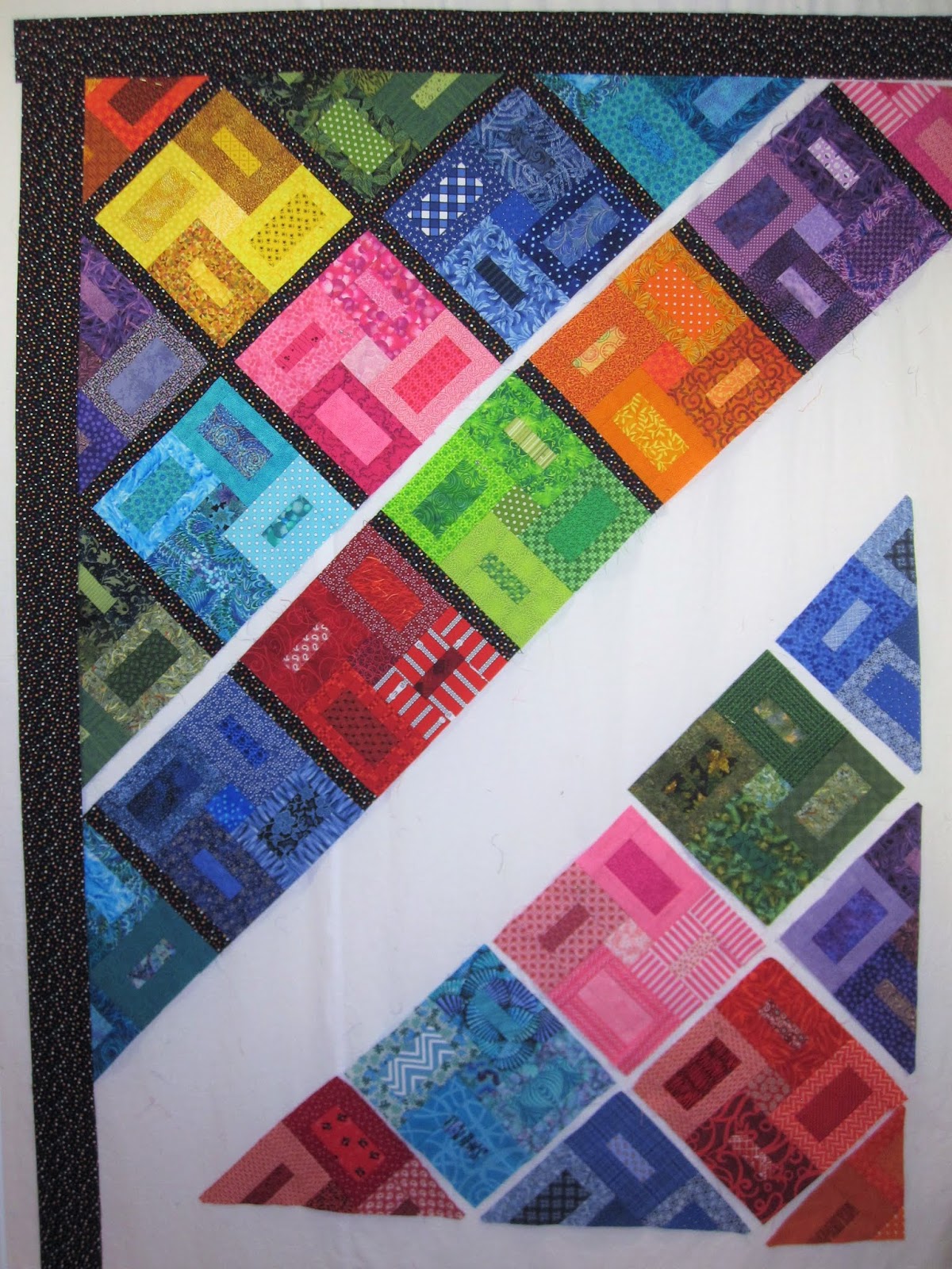 Julie's Quilts and Costumes: Sashing the Spinning Boxes