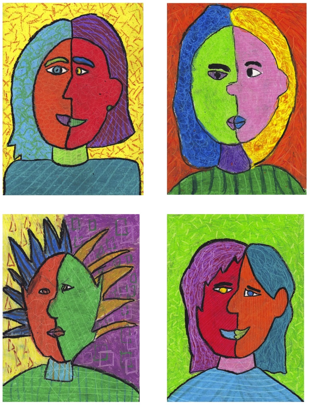 The Rolling Artroom: Picasso Self Portraits 4th-6th Grade