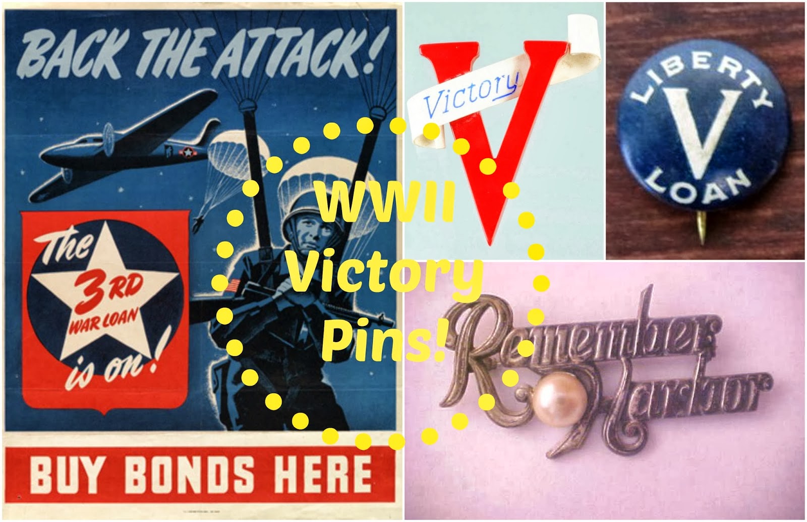 Emily's Vintage Visions: WWII Victory Pins! - Part 1