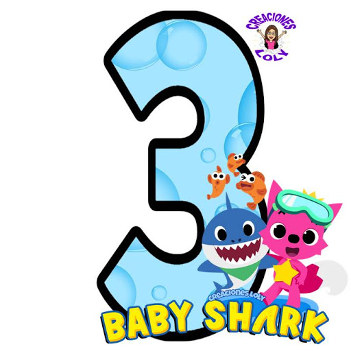 Creaciones Loly: Números Baby Shark