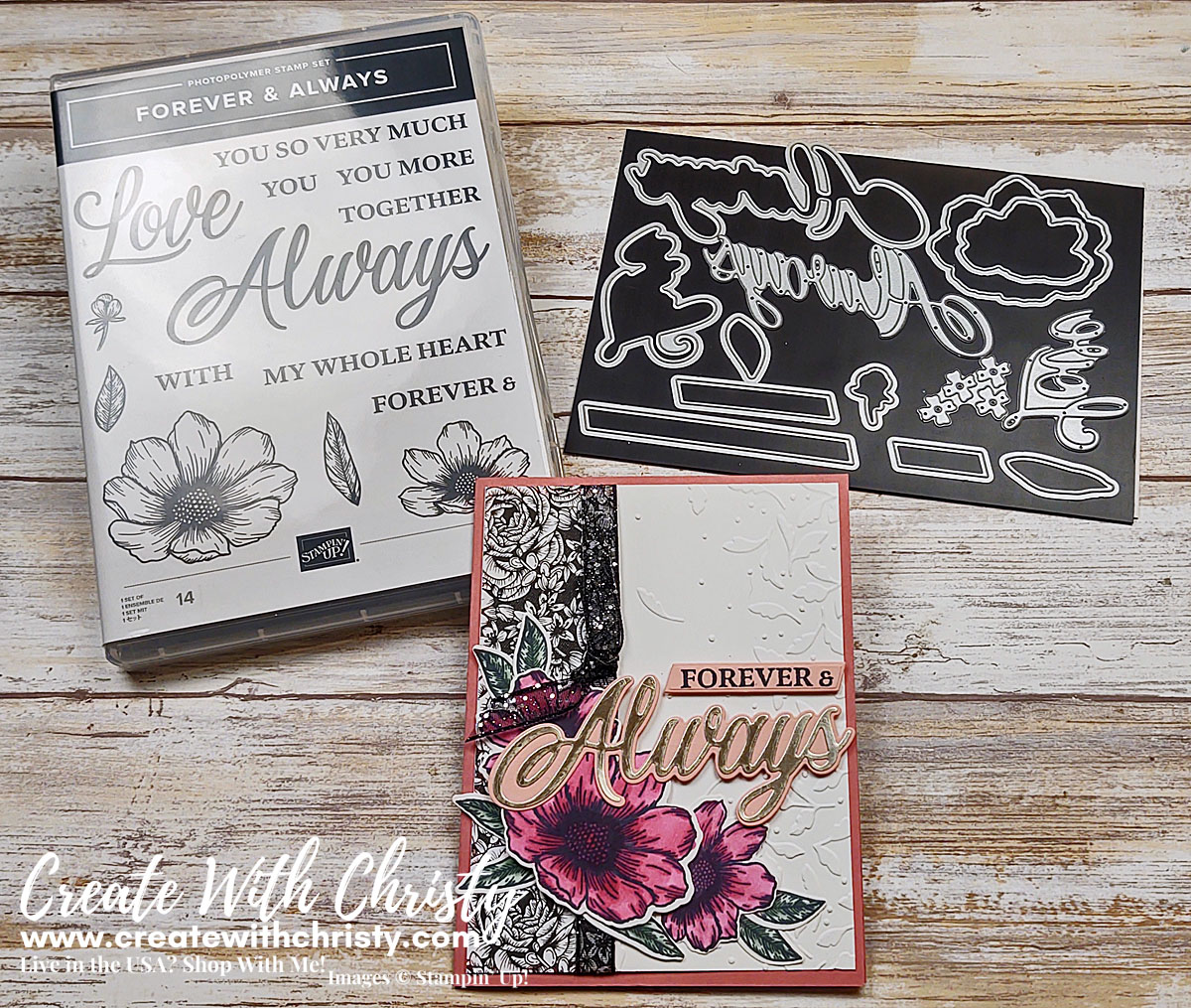 Elegant Wedding Card with Forever & Always Bundle [Create With Christy]