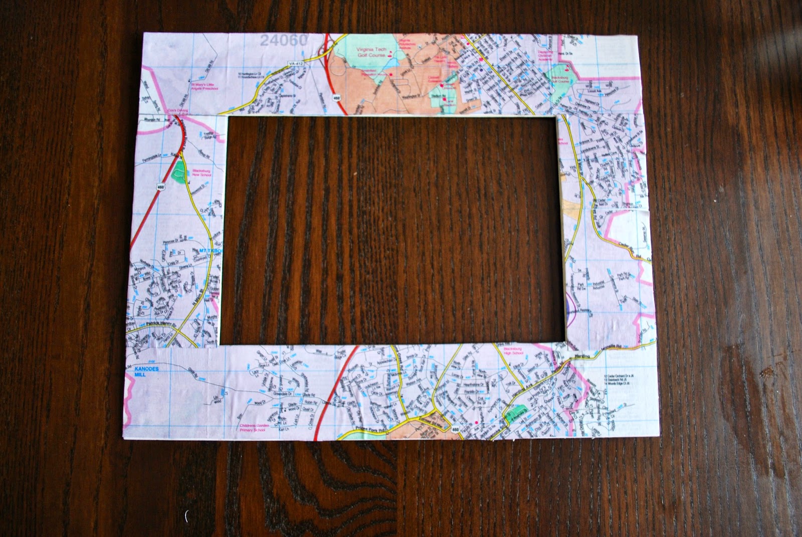 DIY Map Picture Frame | Bevy Richmond