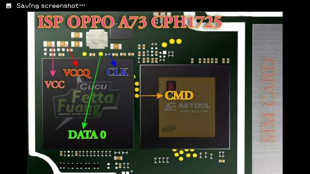 ISP PINOUT OPPO A73 CPH1725