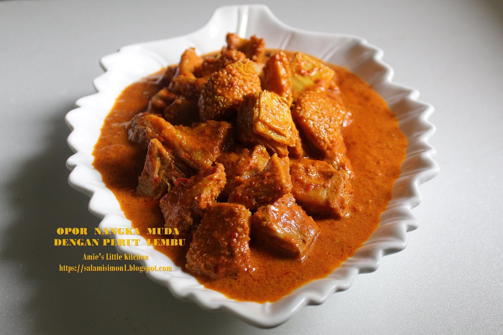 Opor Nangka Muda dengan Perut Lembu - Amie's Little Kitchen