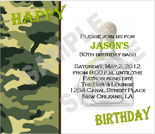 Solutions...Event Design by Kelly: Patron Theme Birthday Invitations