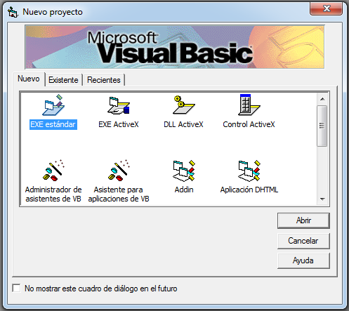 Entorno de Desarrollo en Visual Basic 6.0 (Parte 1)