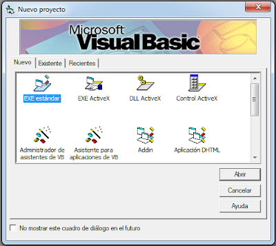 Entorno de Desarrollo en Visual Basic 6.0 (Parte 1)