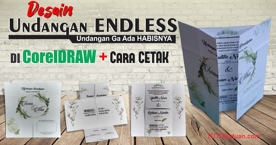 Desain Undangan Pernikahan Endless dengan CorelDraw (Free CDR ...