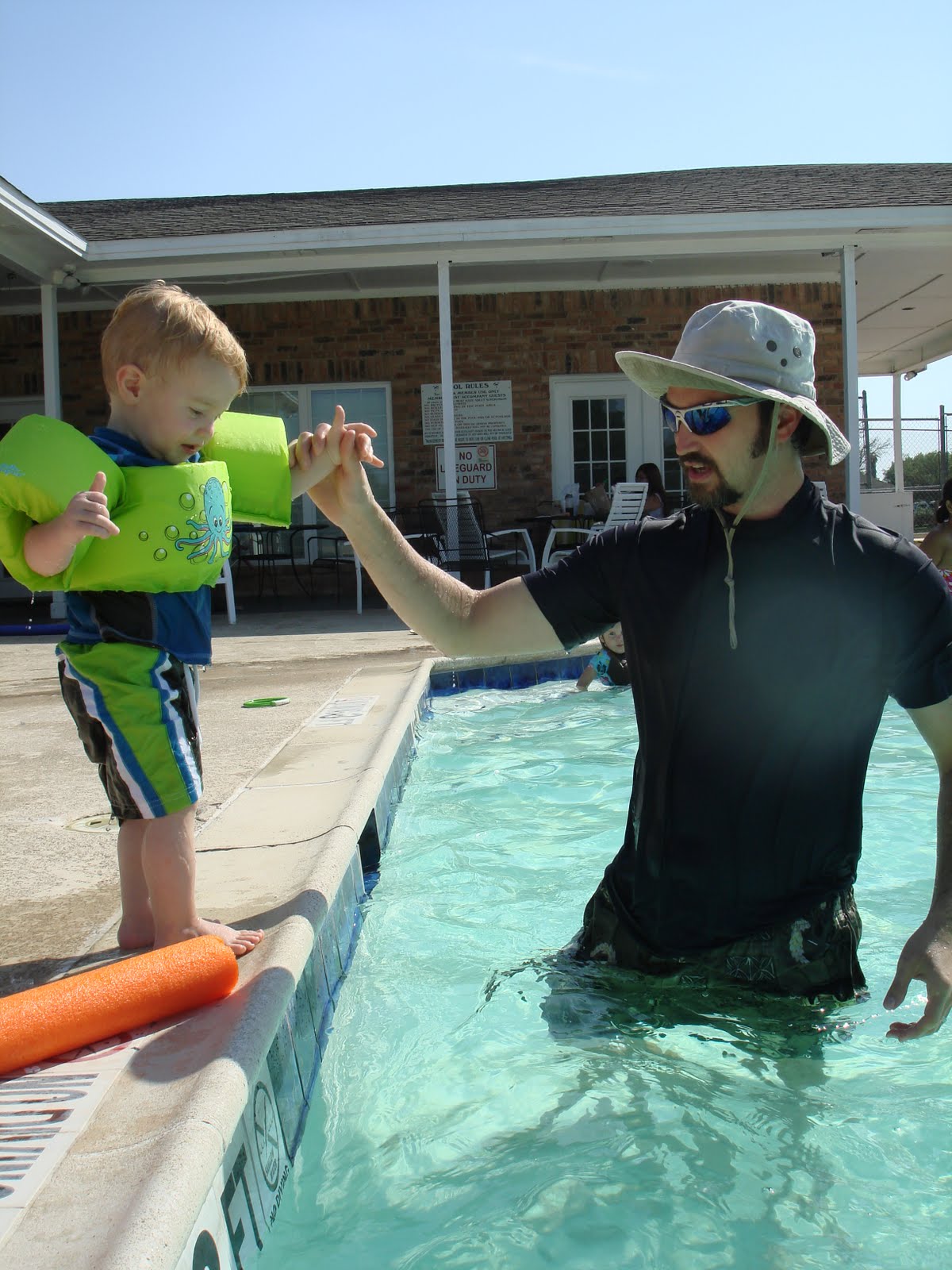 Our Family: First Pool Trip!
