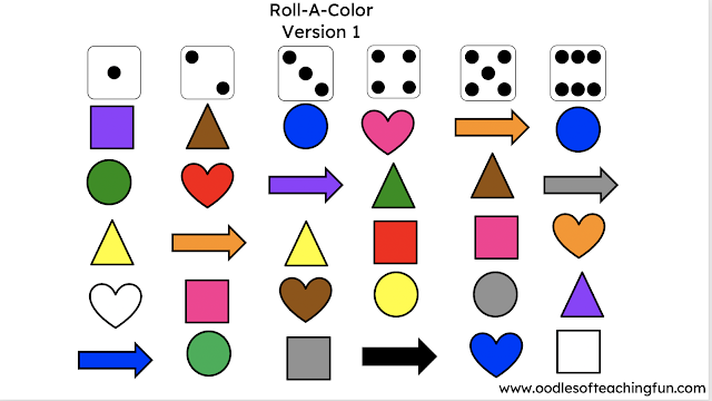 Roll-A-Color (Free Download) - Oodles of Teaching Fun