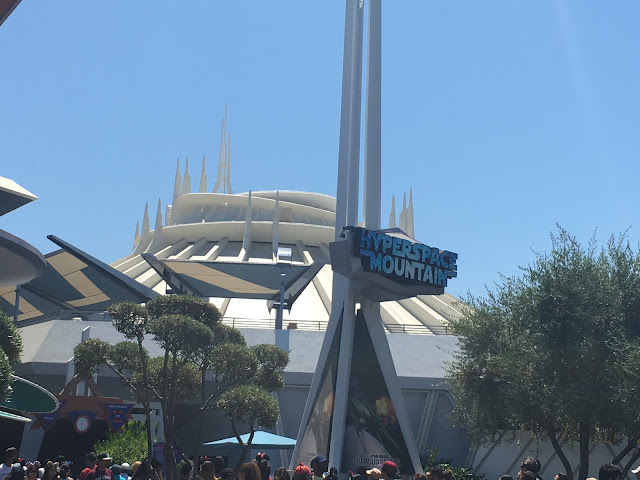 Space Mountain in Disneyland With The Lights On