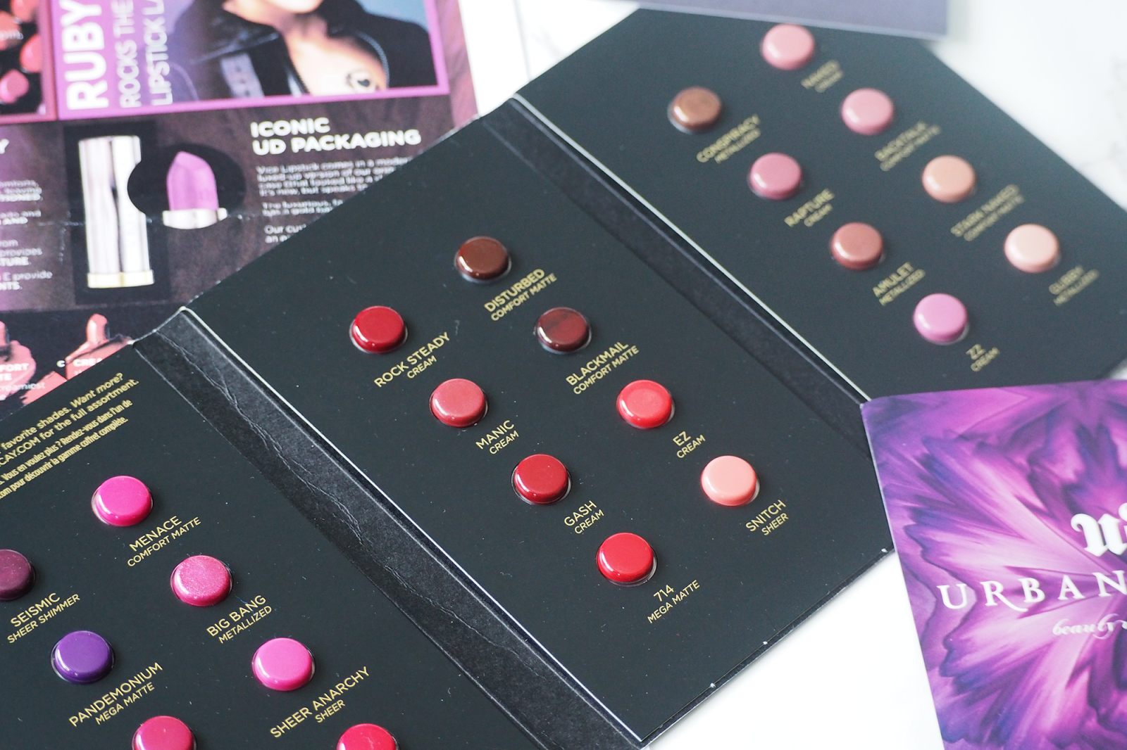 Urban Decay Vice Lipstick Samples | LauraHadley.co.uk