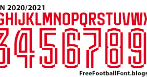 Free Football Fonts: PSV Eindhoven 2020/2021 Puma Font