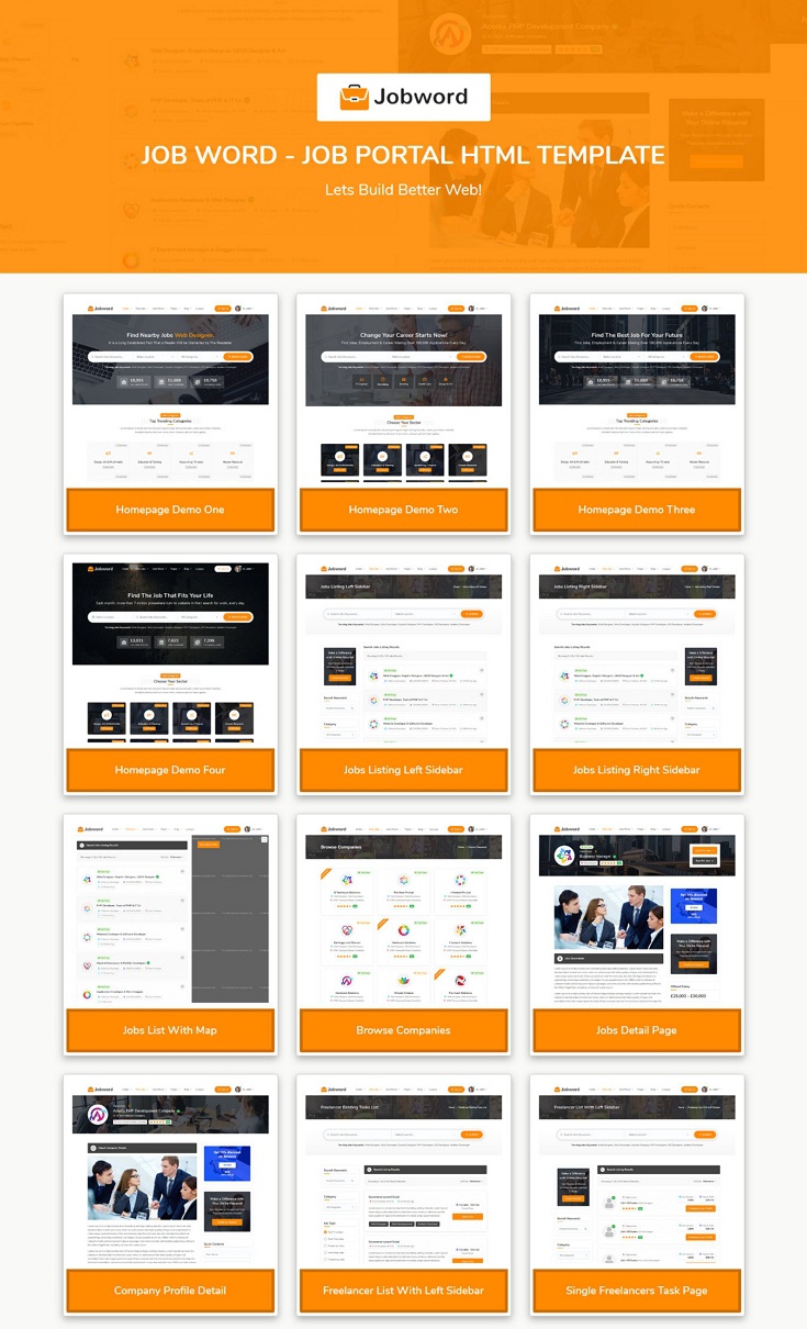 Jobword - Job Portal HTML Template - Download New Themes