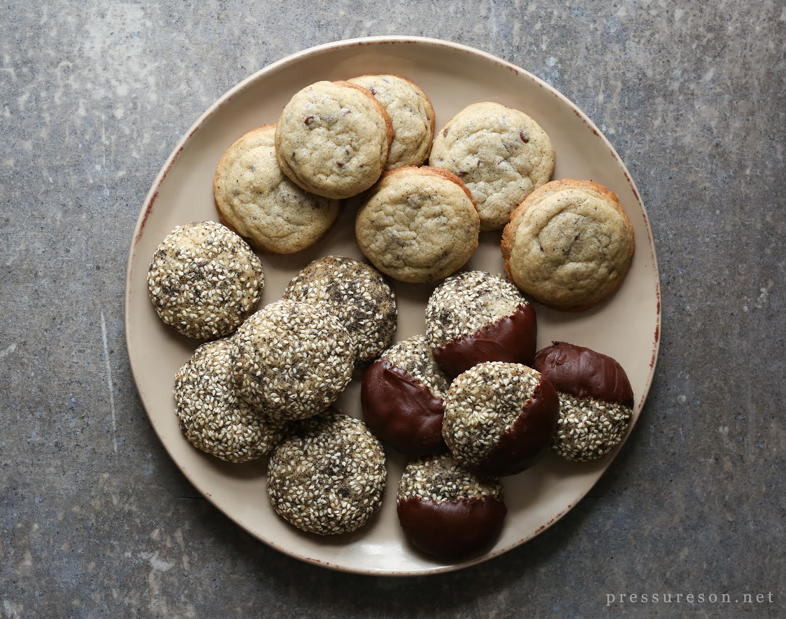 Black Sesame Chocolate Chip Cookies - Fit Happy Foodie