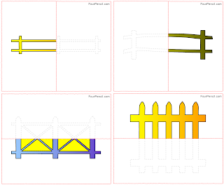 Draw other side: Free printable Fence draw other side drawing worksheet ...