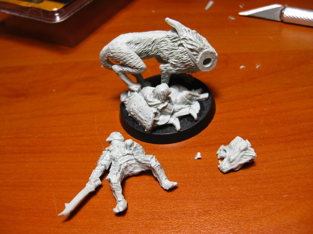 Biblicrafts: GW, Lord Of The Rings "Gothmog On Warg" 28mm Finished & WIP