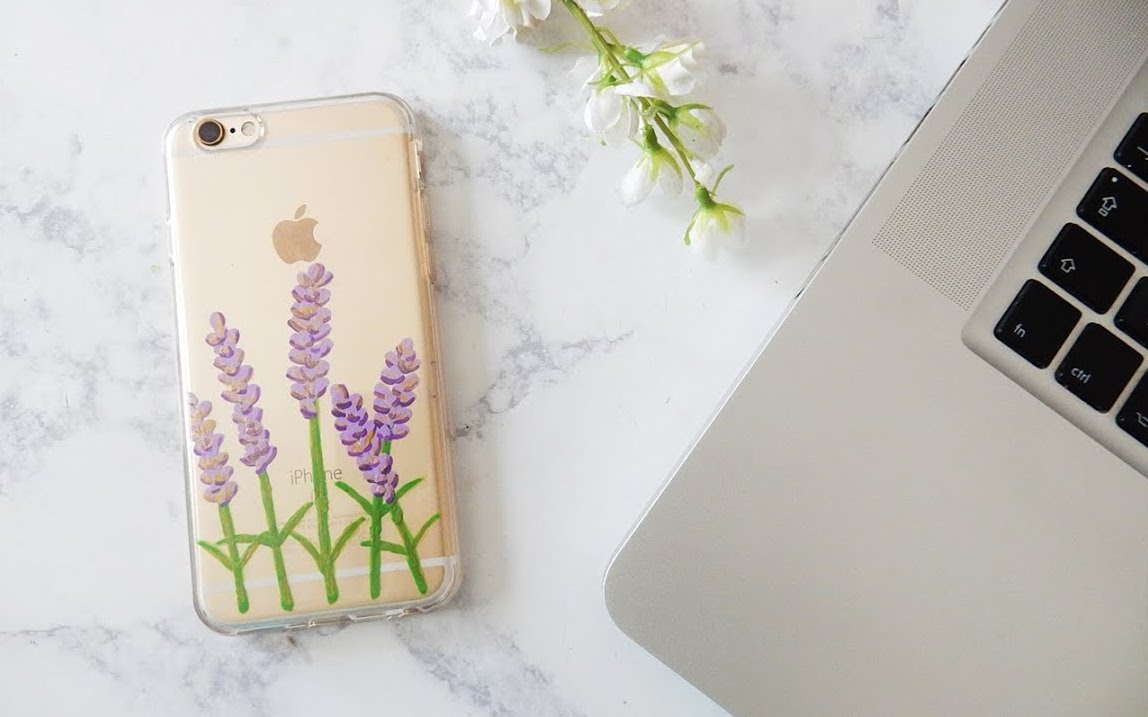 DIY Lavender Floral Phone Case