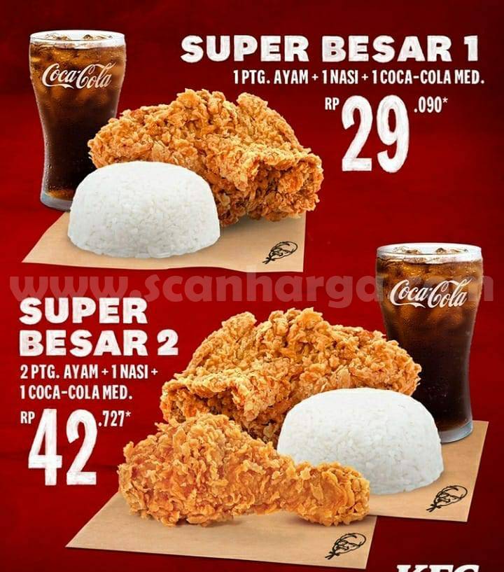 KFC Promo SUPER BESAR – Harga Spesial Paket Ayam + Nasi + Coca Cola ...