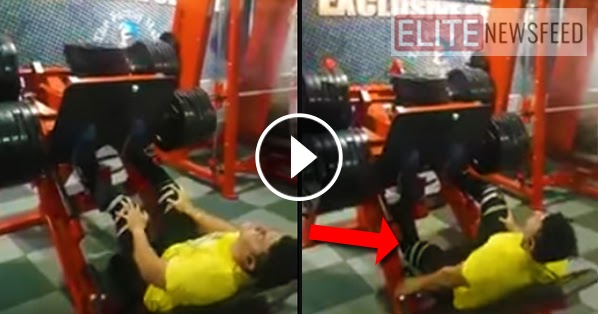 This Guy In The Gym Shows Off At The Leg Press But Suffers A Horrific ...