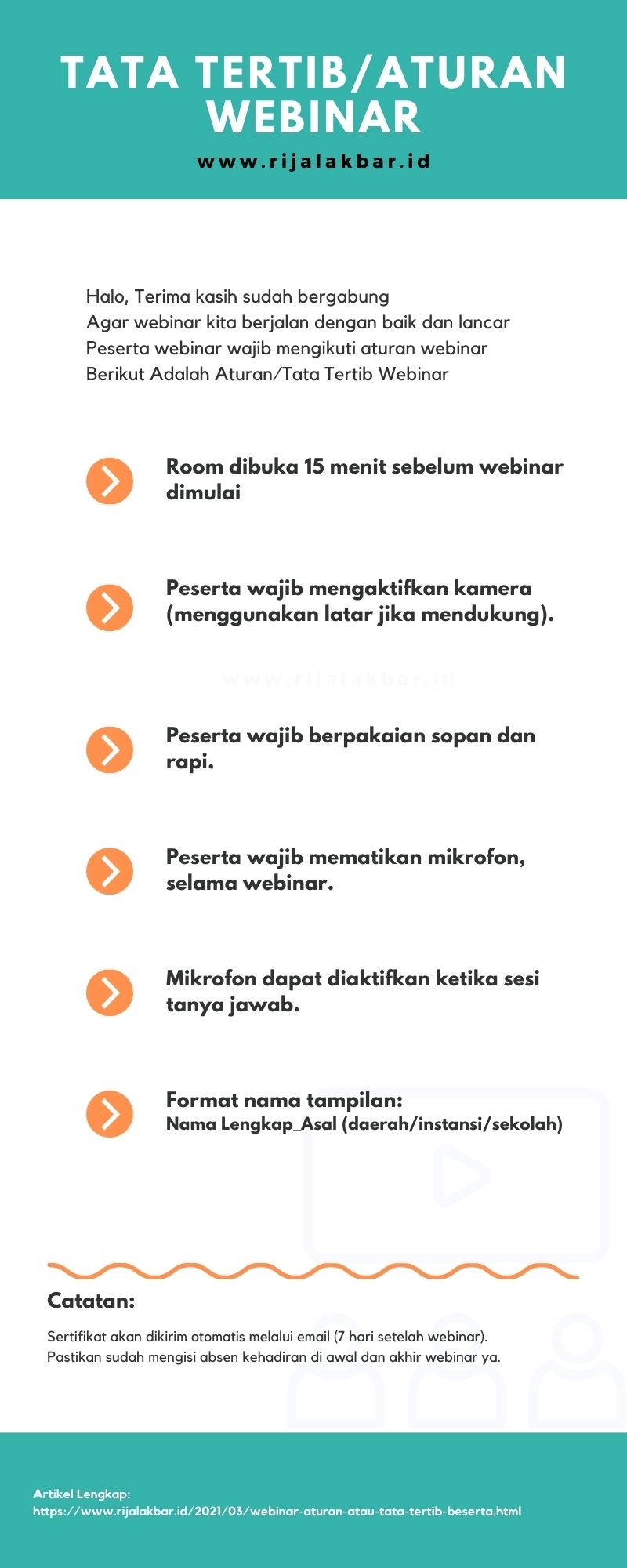 WEBINAR: ATURAN ATAU TATA TERTIB BESERTA CONTOH - Rijal Akbar