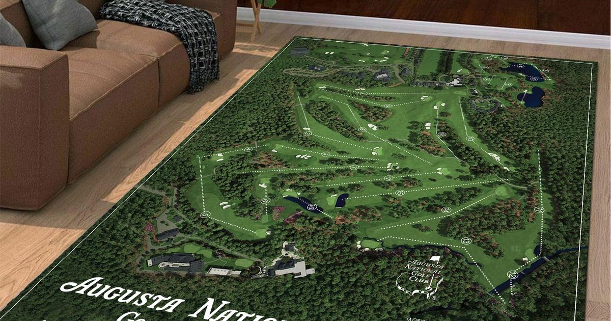 Satellite map of Augusta National Golf Club Rug
