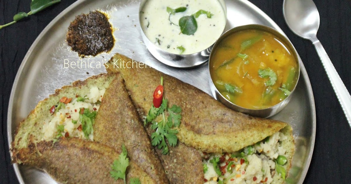 Bethica's Kitchen Flavours: Upma Pesarattu Dosa